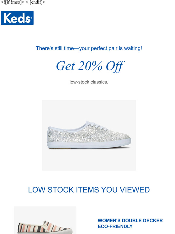 Keds: Reminder: You still have 20% off these low-in-Stock Keds | Milled