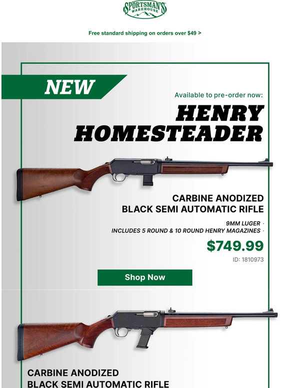 Sportsman's Warehouse: New from Henry: Homesteader Rifles | Milled