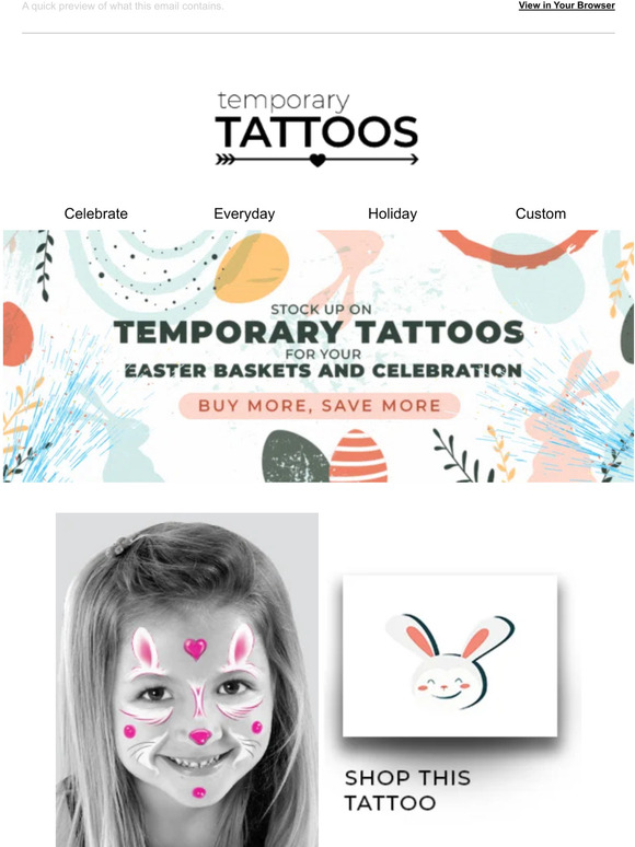 Temporary Tattoos: Get ready for Easter with our fun and festive ...
