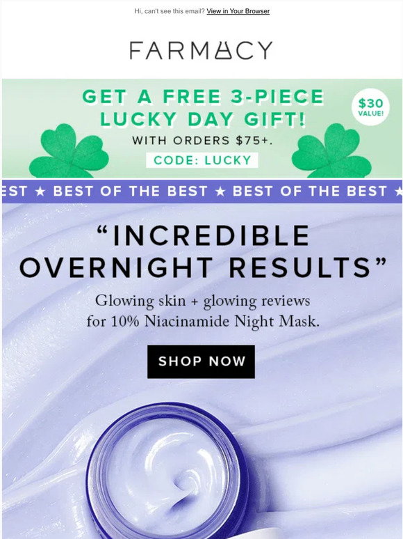 Farmacy Beauty: Our Niacinamide Night Mask obsession 💕 | Milled