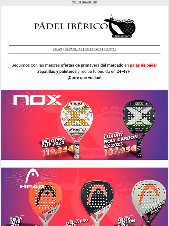 Pádel Ibérico: 😀😎🏆 Más Ofertas de Locura en las Mejores Marcas de Pádel ...