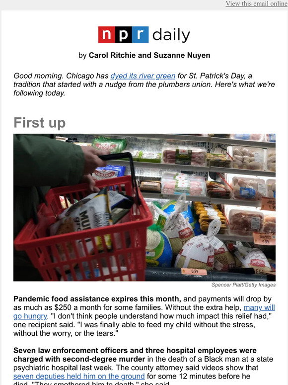 NPR: A new twist in the banking drama; San Francisco's tiny goat herd ...