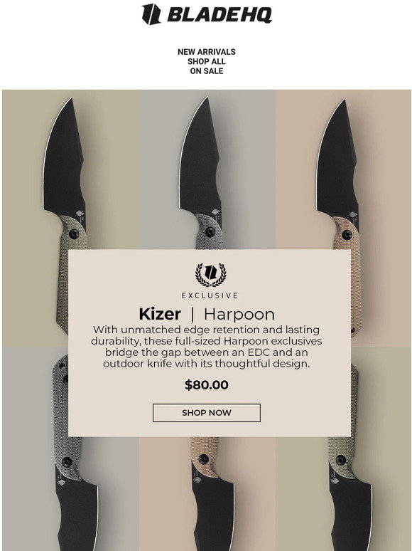 Blade HQ: Kizer x Maverick Customs Harpoon - Full-Sized Exclusives ...