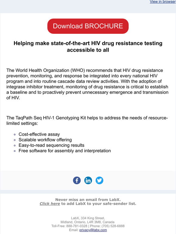 LabX: Download: The New TaqPath Seq HIV-1 Genotyping Kit | Milled