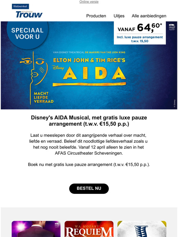 Trouw: Ontdek Disney's Aida Musical | Milled