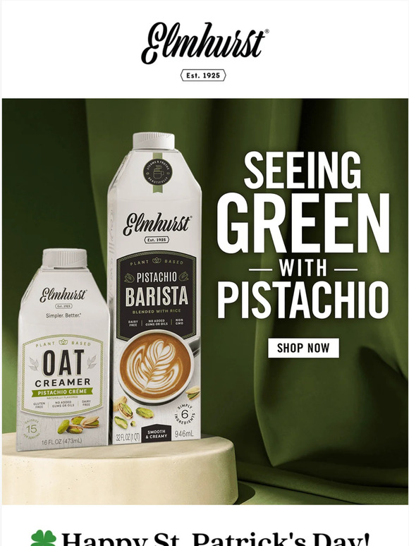 Elmhurst Milked: 🍀☕ A Splash of Good Luck For Your Morning Cup | Milled