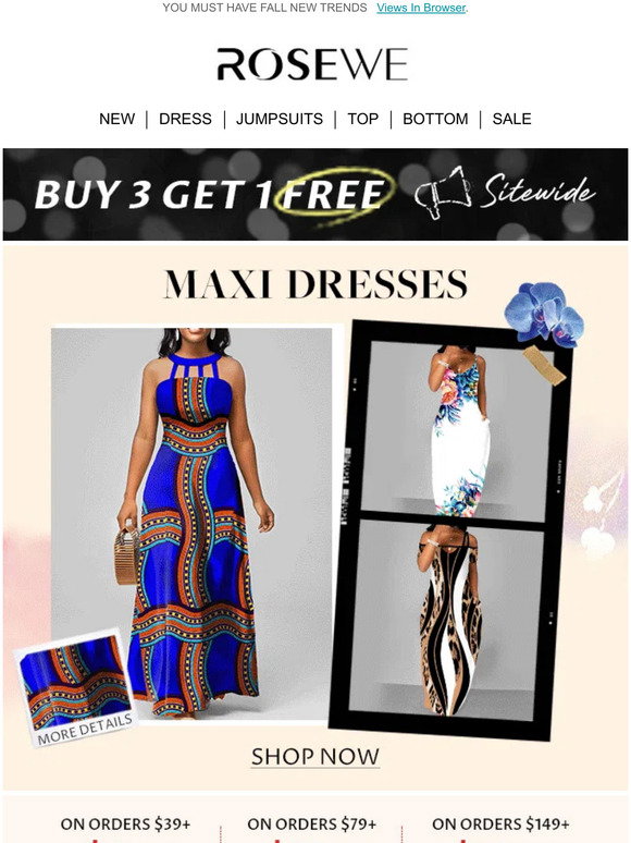 Rosewe: Get Ready for Spring with BUY 3 GET 1 FREE Sitewide! | Milled