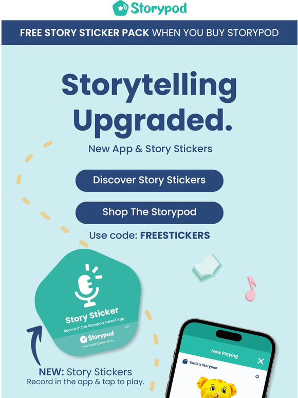 Storypod: Introducing Story Stickers 🎙️ FREE TODAY ONLY | Milled