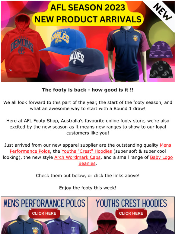 AFL Footy Shop: 🏉A new season = new AFL apparel - check these items out ...