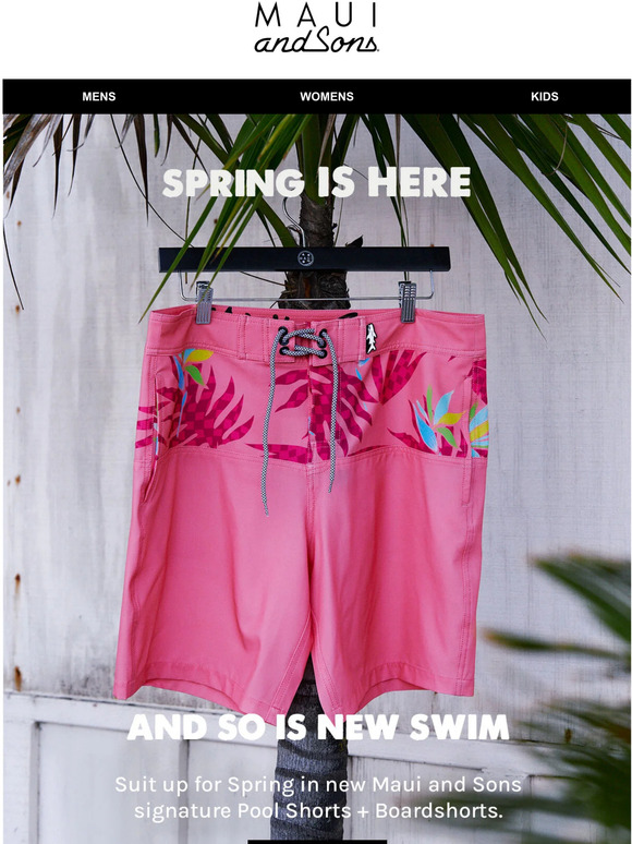 Maui and Sons: NEW: Pool Shorts + Boardshorts | Milled