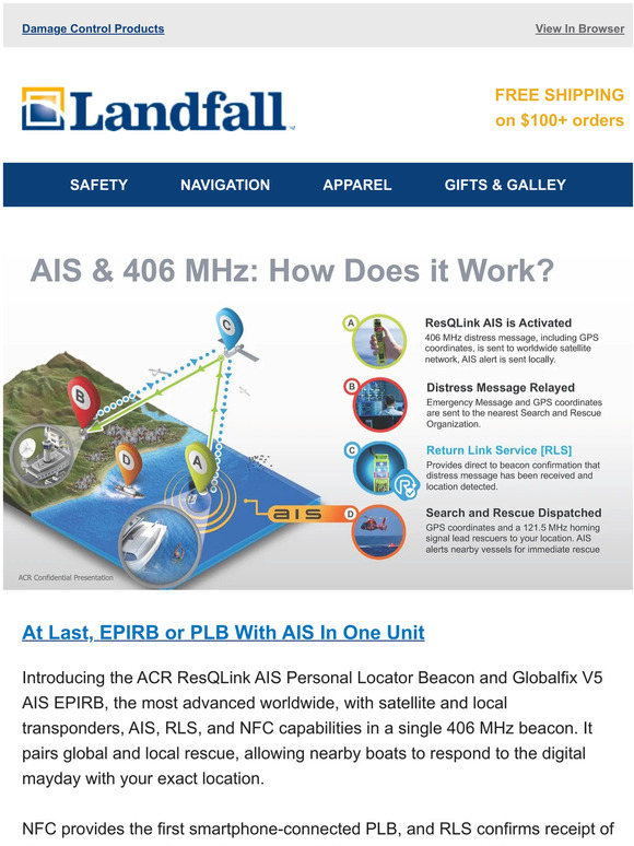 Landfall Navigation: EPIRB & PLB Now With AIS @Landfall | Milled