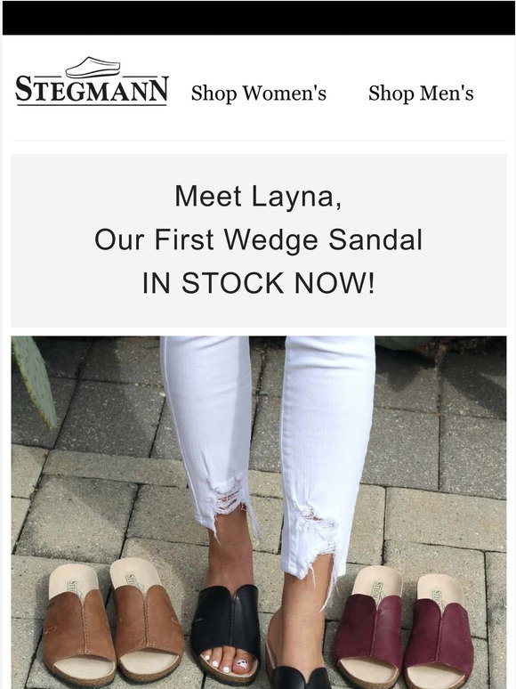 Stegmann Clogs: 🎉 It’s official: Layna Wedge Sandals are in stock! | Milled