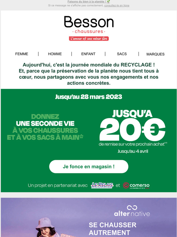 Besson Chaussures: 🌎 JOURNEE MONDIALE DU RECYCLAGE 💚 | Milled