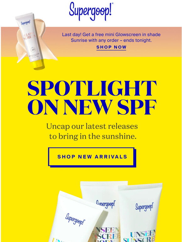 Supergoop: All of our NEW SPF in one place | Milled