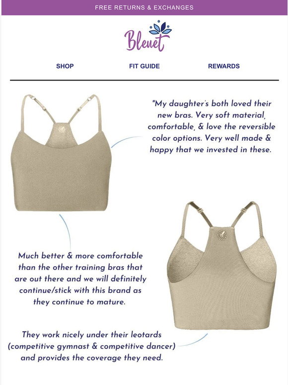 Bleuet: "My daughter’s both loved their new bras" ️ | Milled