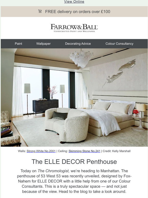 Farrow & Ball: Decorating the ELLE DECOR Penthouse | Milled