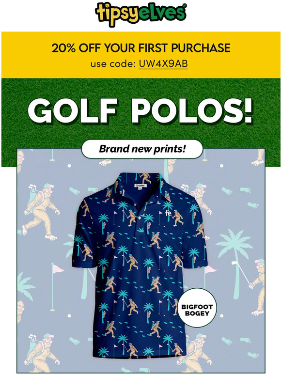 Tipsy Elves: enhance your swing in all new golf polos ⛳ | Milled
