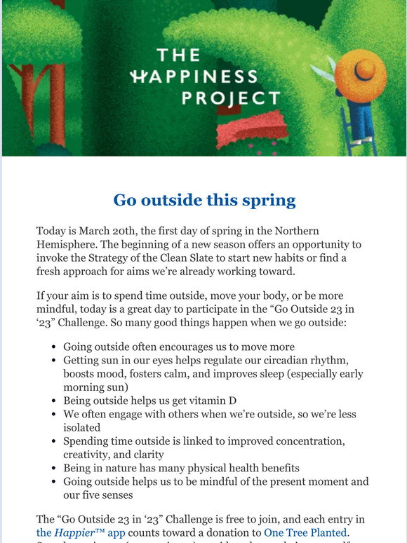 Gretchen Rubin: Go outside to celebrate the start of spring | Milled
