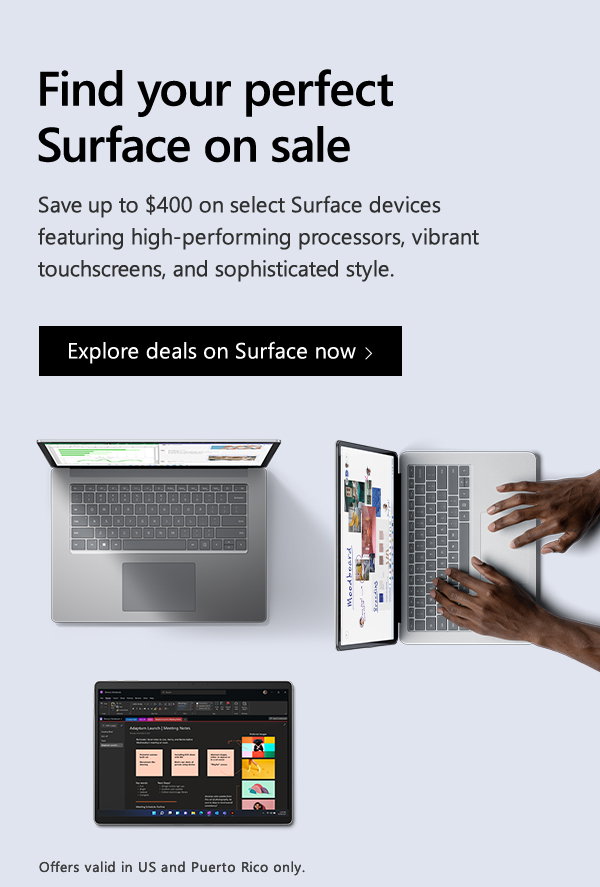 Microsoft: The Surface you want, now up to $400 off | Milled