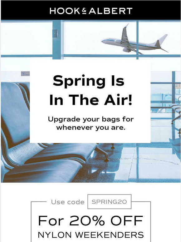 Hook & Albert: 20% Off Nylon Weekenders! | Milled