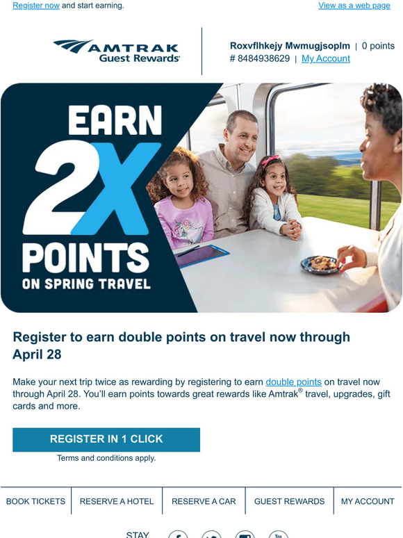 Amtrak: Don’t miss double points on travel | Milled