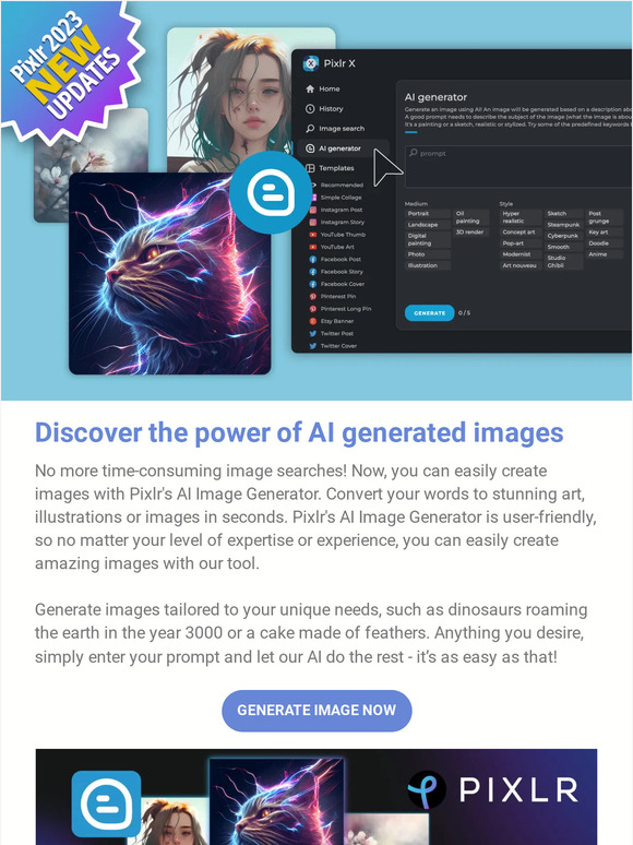 pixlr: Discover the power of AI generated images | Milled