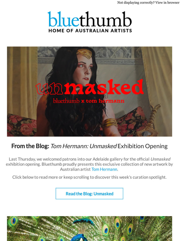 Bluethumb: Tom Hermann: Unmasked exhibition opening recap 🖼️ | Milled