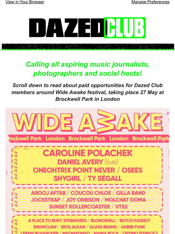 Dazed and Confused: Amazing paid opportunities with Dazed and Wide ...