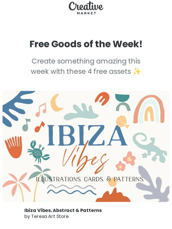 Creative Market: Free this week! 😊 4 fresh design goods you can’t miss ...
