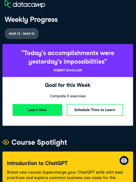 DataCamp: Master ChatGPT 🤖 | Milled