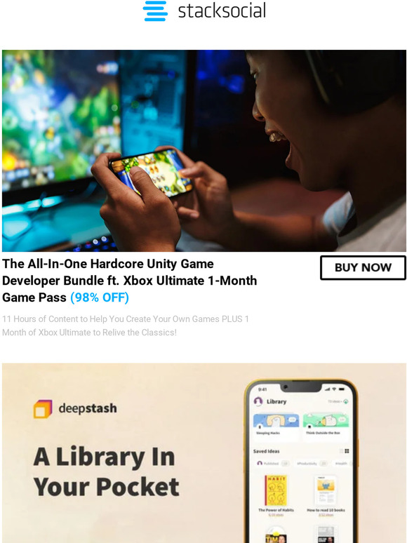 StackSocial: Xbox Ultimate + Unity Game Dev Courses for Under $30 | Milled