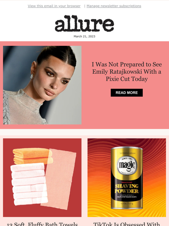 Allure Beauty Box: I Was Not Prepared to See Emily Ratajkowski With a ...