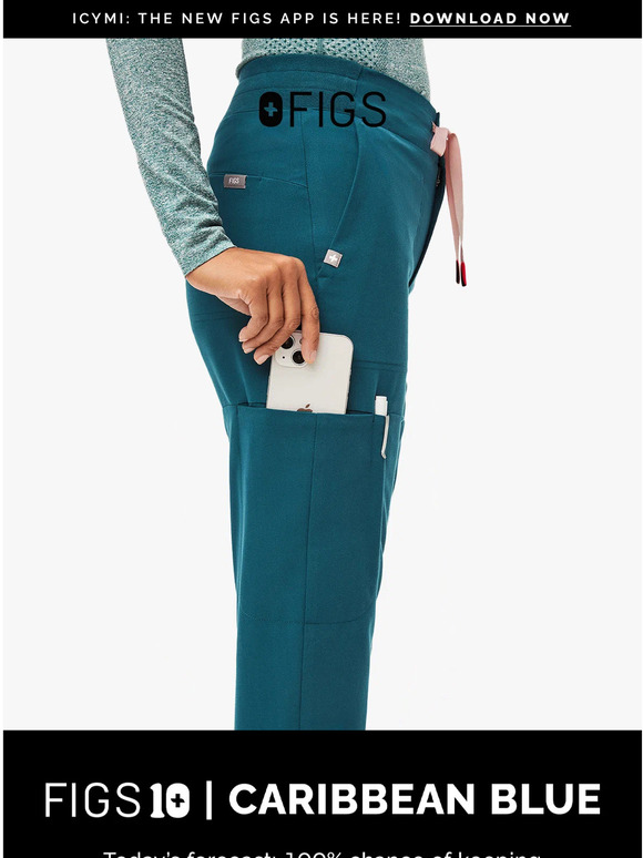 FIGS: FIGS10 - Caribbean Blue | Milled