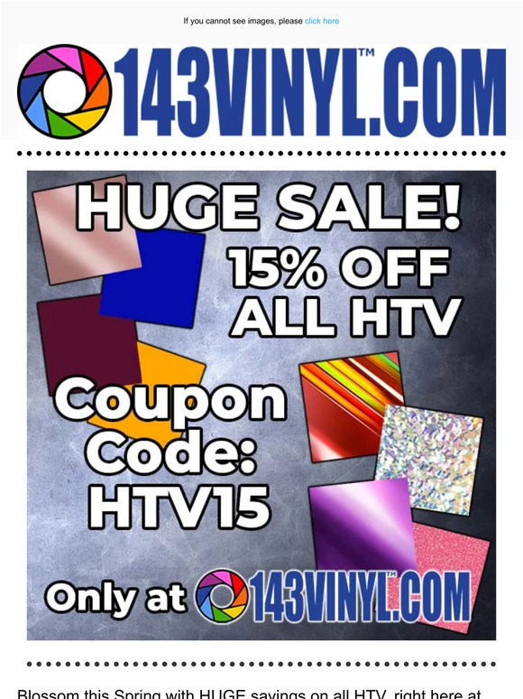 143Vinyl: Huge HTV Sale Happening NOW! 😱 | Milled
