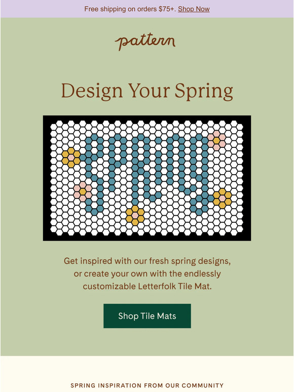 Equal Parts: Personalize your spring space with the Letterfolk Tile Mat ...