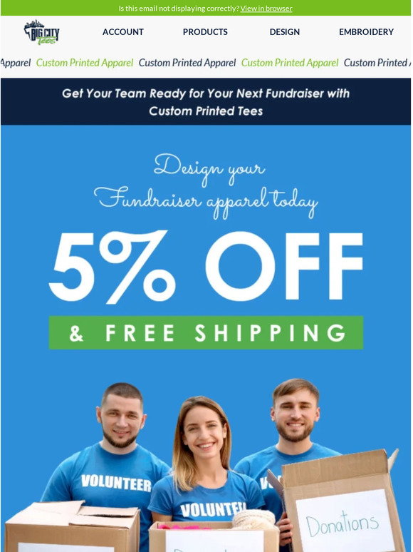 Big City Sportswear: Show your support with our custom-printed ...