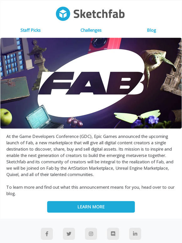 Sketchfab: Announcing Fab, the Next Phase for Sketchfab | Milled