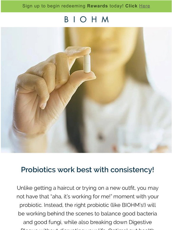 BIOHM: Are you taking your probiotic daily? 💊 | Milled