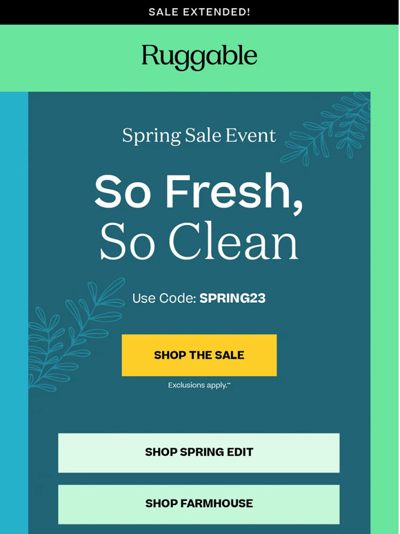 Ruggable Email Newsletters: Shop Sales, Discounts, and Coupon Codes