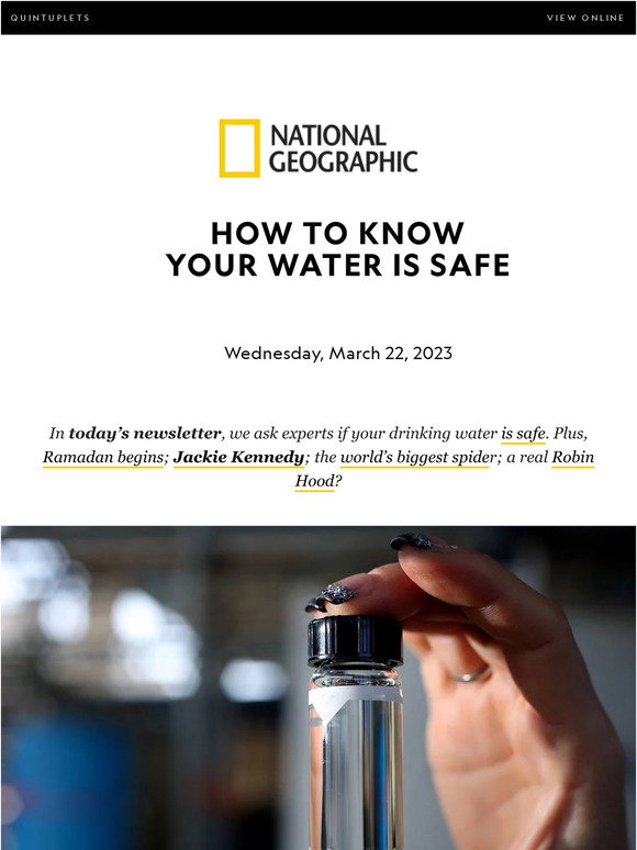 National Geographic: Is your tap water safe? | Milled