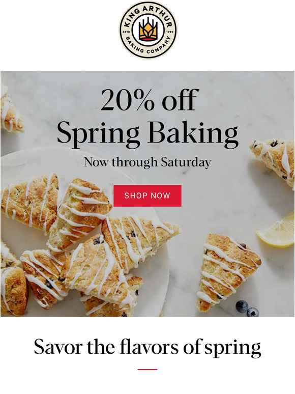 King Arthur Baking Company: Save 20% on Spring Baking Items | Milled