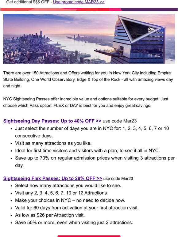 Sightseeing Pass: Visit NYC's 4 Observation Decks - Free Entry with ...