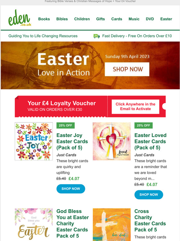 Eden: Christian Easter Cards - Available to Order Today | FREE Delivery ...