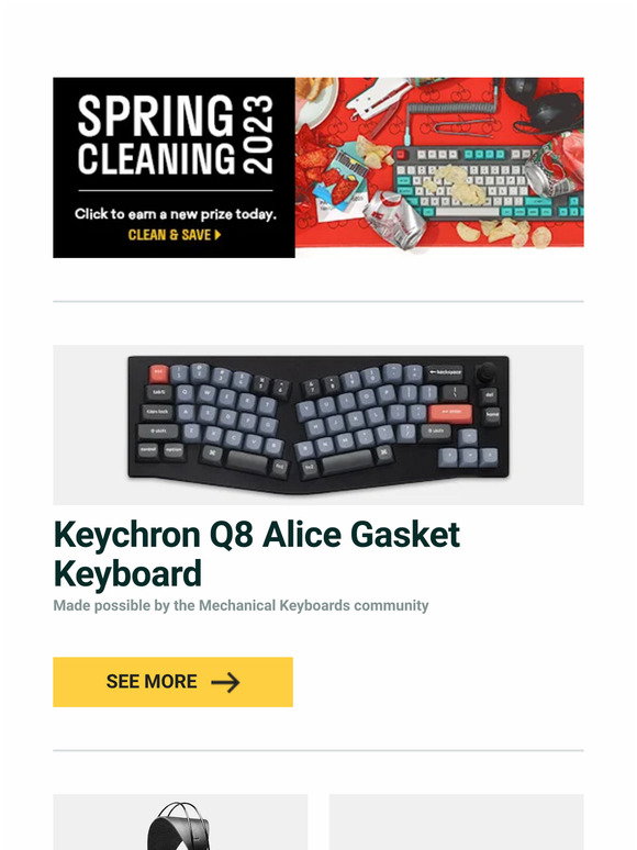 Drop: Keychron Q8 Alice Gasket Keyboard, Drop + MrSpeakers Ether CX ...