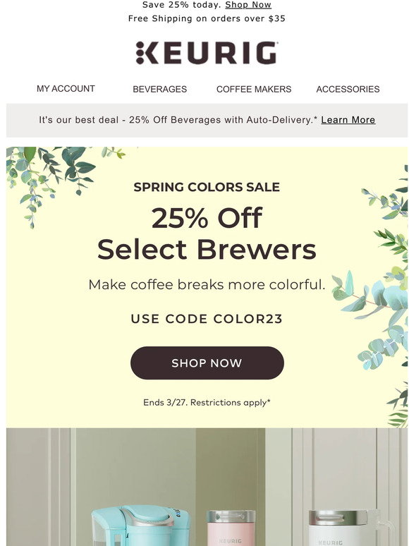 Keurig: New spring brewer colors are in! | Milled