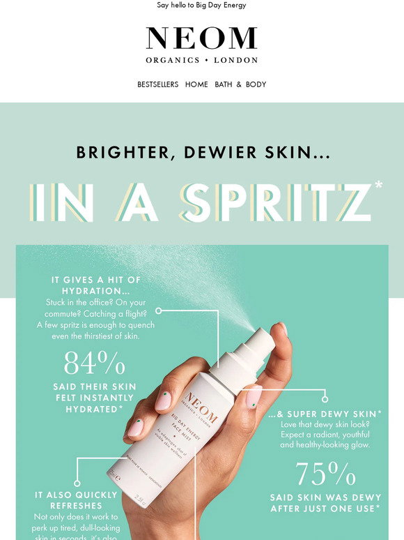 NEOM: Brighter, dewier skin... in a spritz | Milled