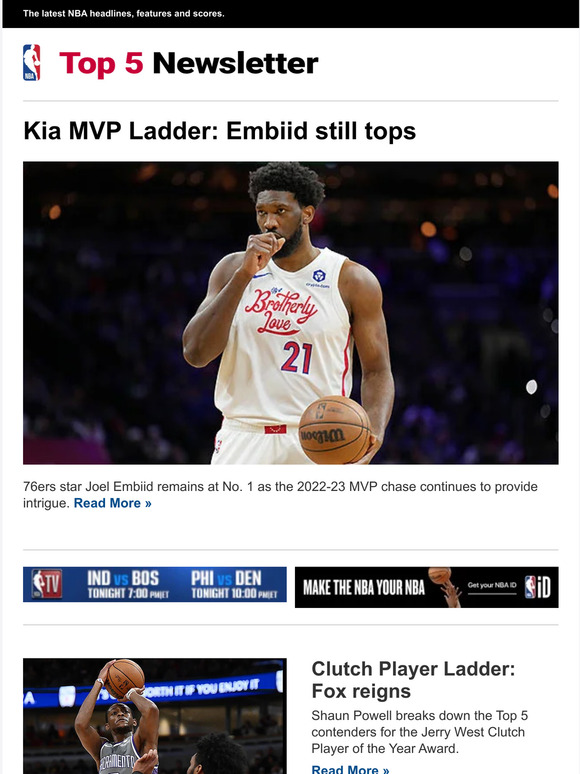 The NBA Store: Latest Kia MVP Ladder | Clutch Player Ladder | Morant's ...