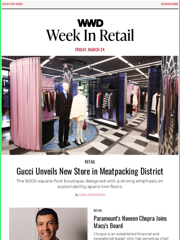 Women's Wear Daily: Gucci Unveils New Store in Meatpacking District ...
