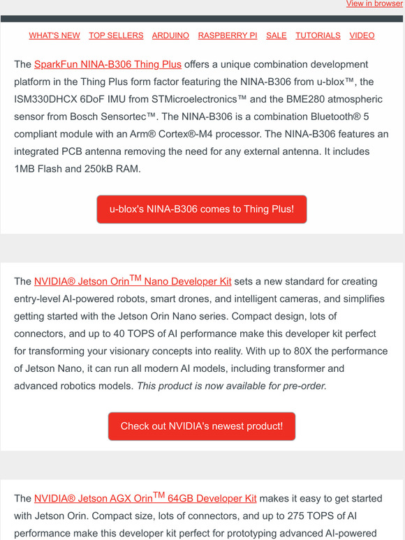 SparkFun: The Newest Thing+ with the NINA-B306 is Now Available | Milled