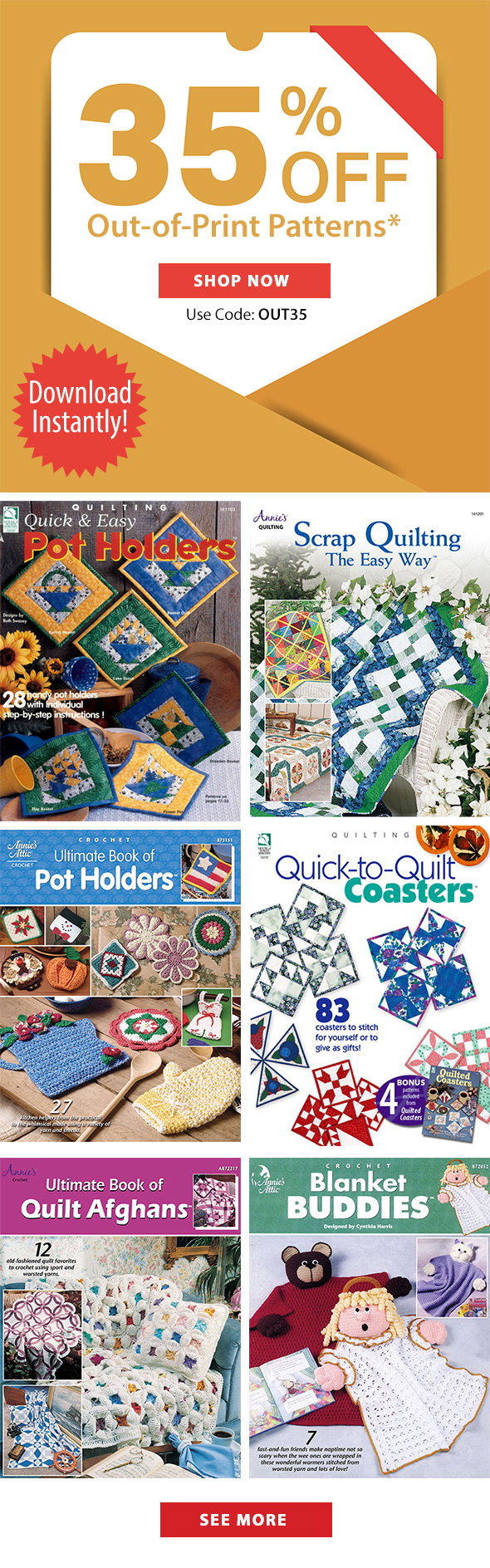 Annie's: 35% OFF Out-of-Print Patterns! | Milled